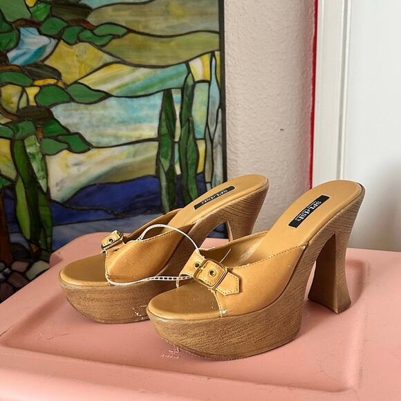 Splash | Shoes | Splash Biege Tan Sandal Platform Heels | Poshmark